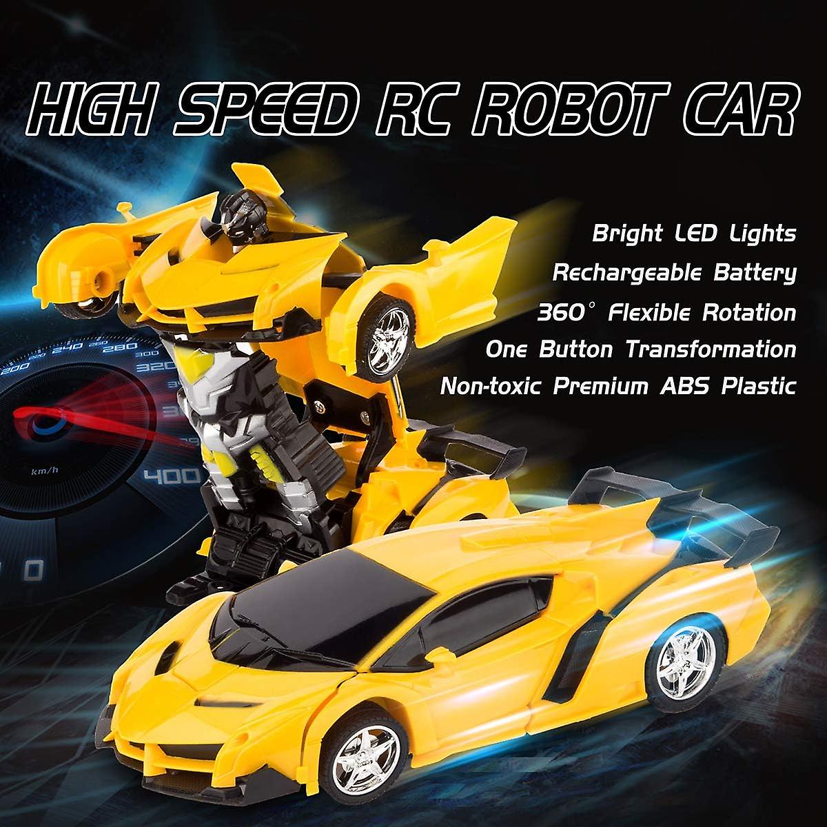 Remote Control Transform Car, Rc Robot Rechargeable 360rotating Stunt 1 ...