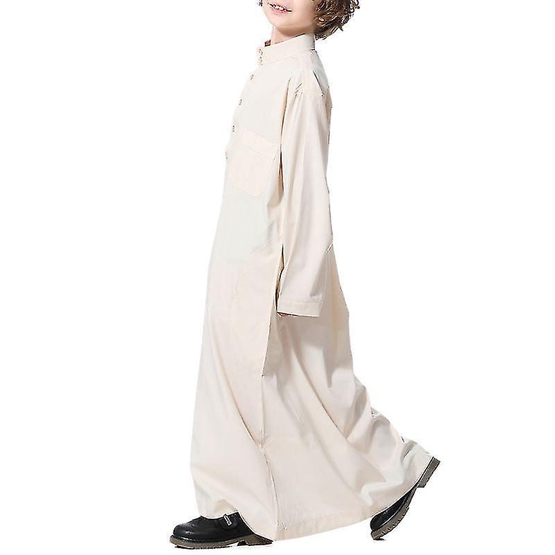 Muslimske Kids Boys Saudi Islamisk Kaftan Long Robe Arabiske Thobe ...