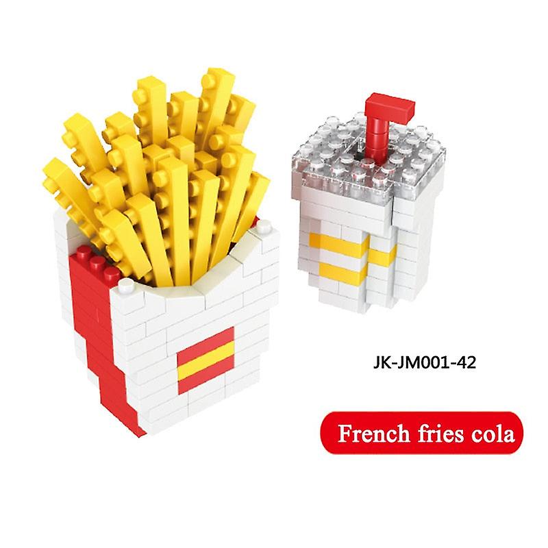 Mini Blocks Moc Fast Food Burger Ice Cream French Fries Diamond Blocks ...