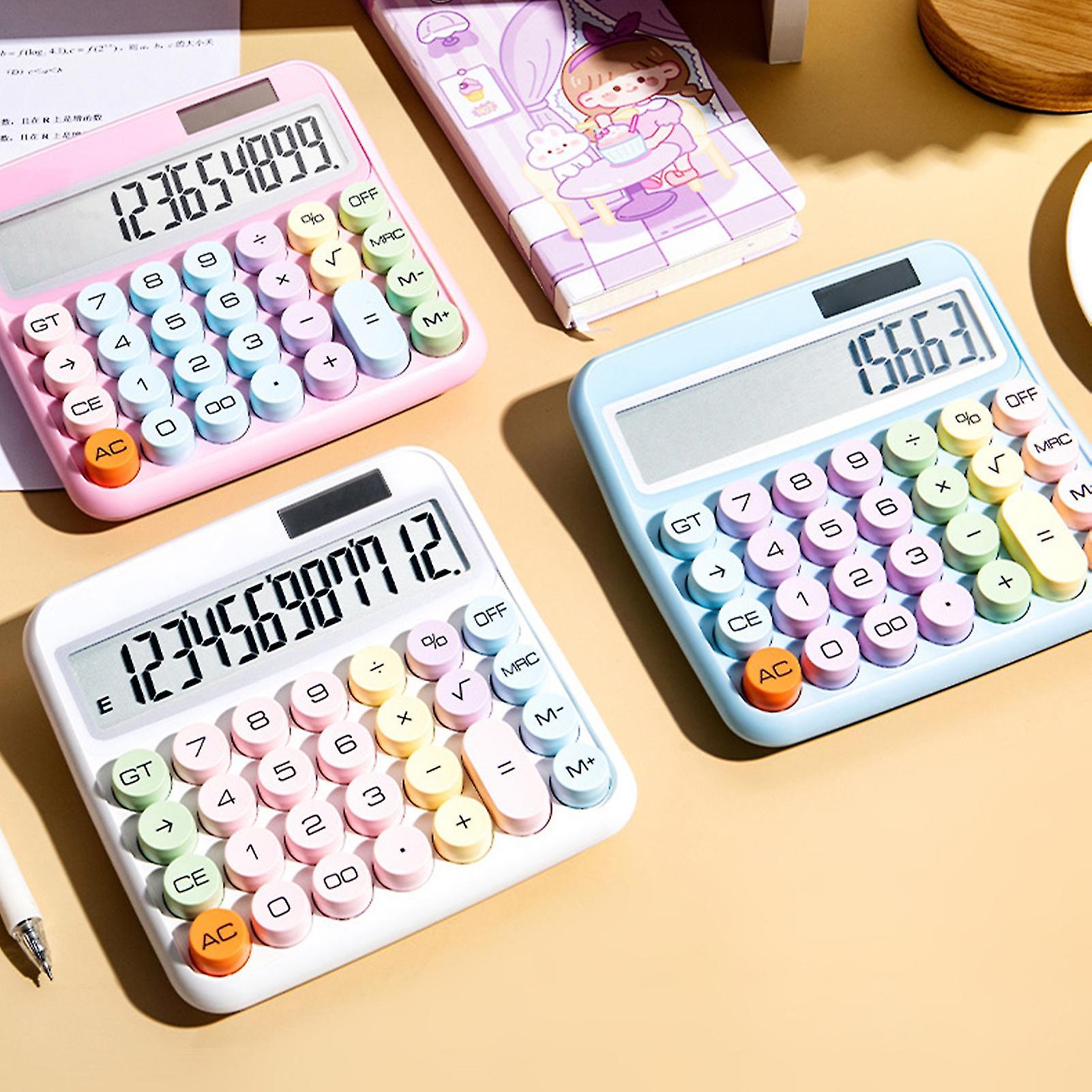 Calculator Vintage Typewriter Style Solar Powered Large Screen 12 Digit ...