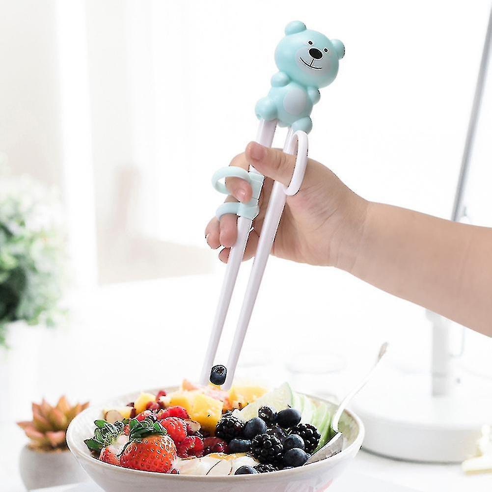 Cartoon kids eating training chopsticks baby learning cutlery set ...