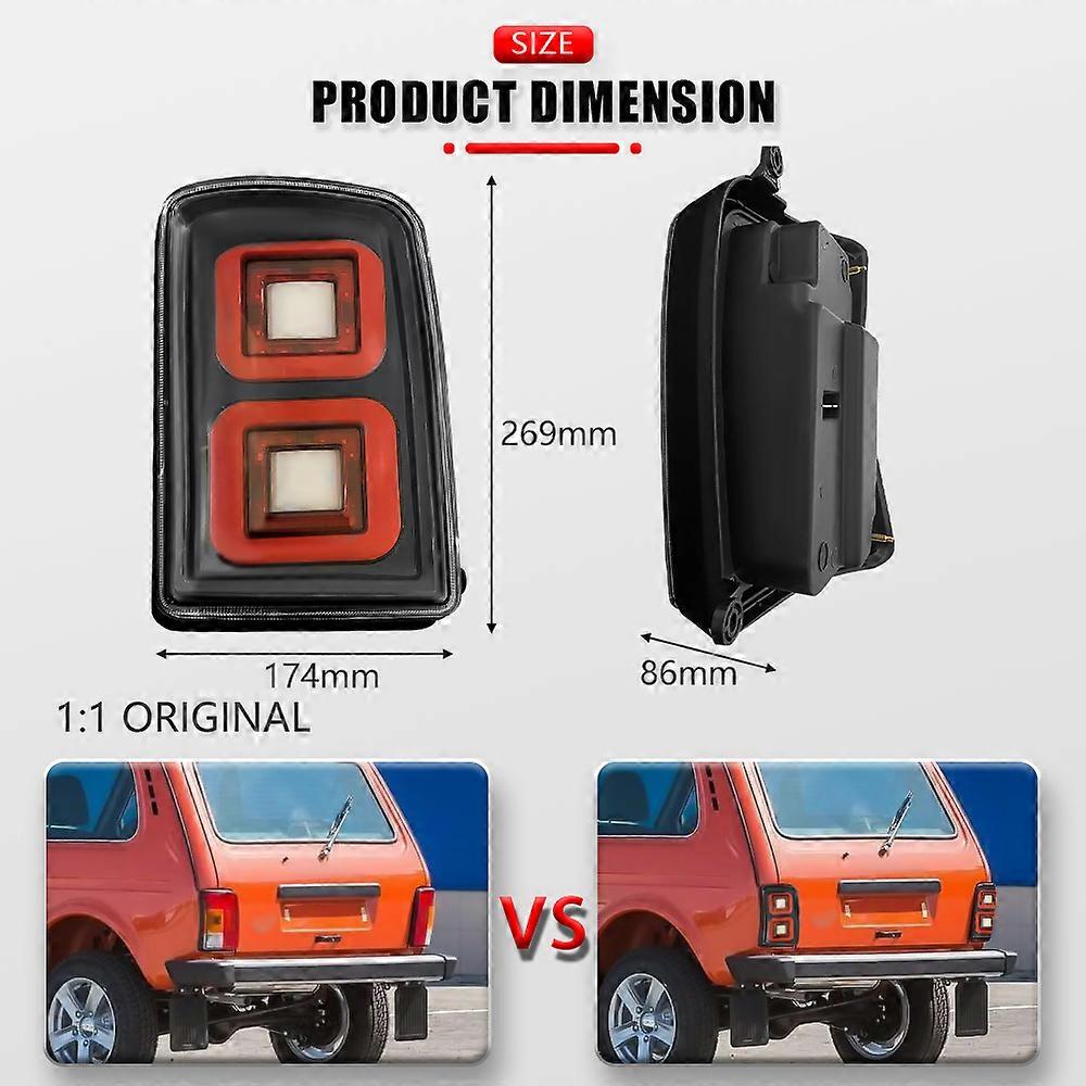 Car LED Rear lights for Lada Niva 4x4 Led Taillights Stop Brake ...