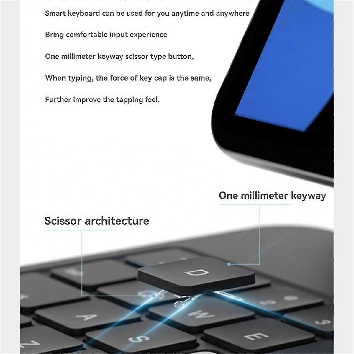 Magic Keyboard for Pro 11(2024) , Smart Magnetic Case Keypad White ...