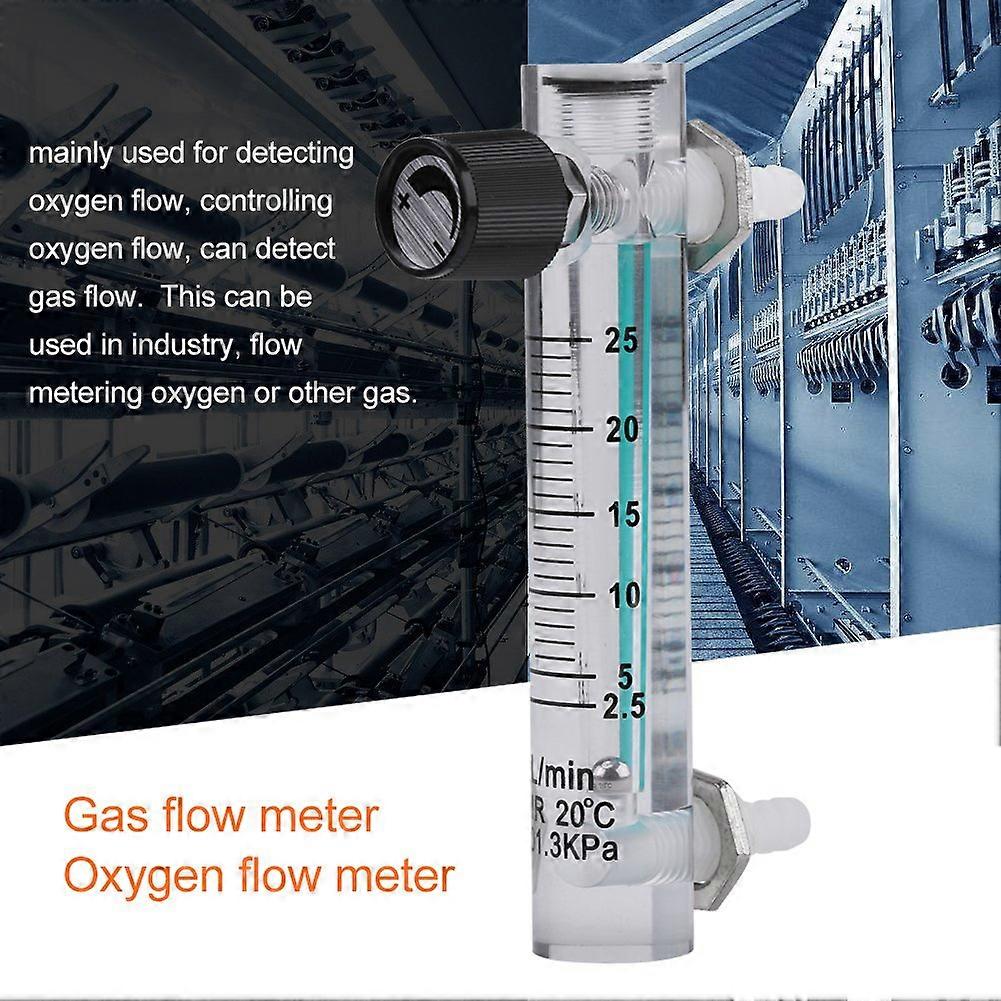 Oxygen Air Gas Flow Meter, 2.5-25LPM 8mm Tube Flow Meter Flow Meter for ...