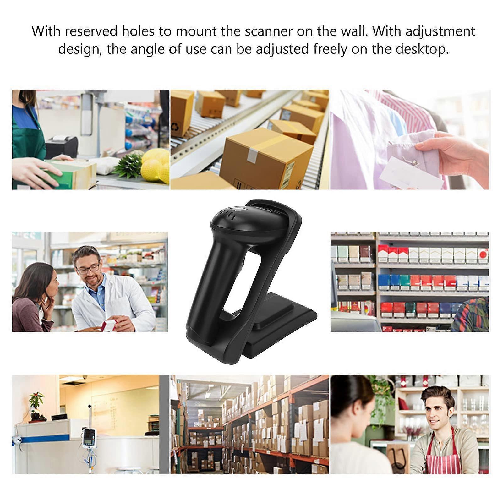 Wireless USB Charging Handheld Barcode Scanner with Adjustable Angle ...