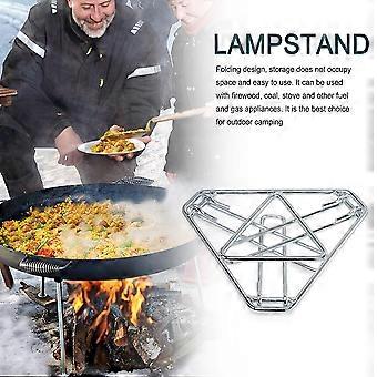Foldable Campfire Stand Camping Bonfire Cooking Stand Stainless Steel ...
