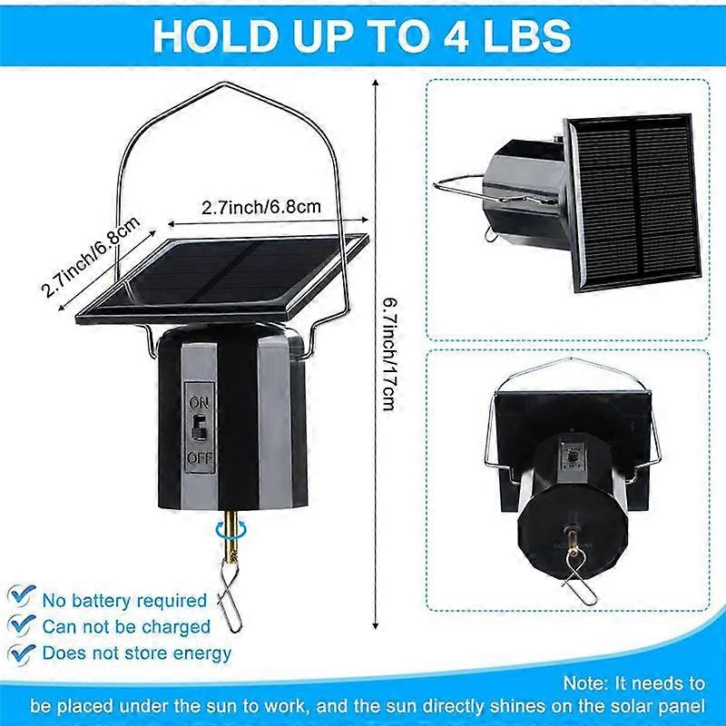 4Pcs Solar Powered Wind Spinner Motor Solar Energy Hanging Rotating ...