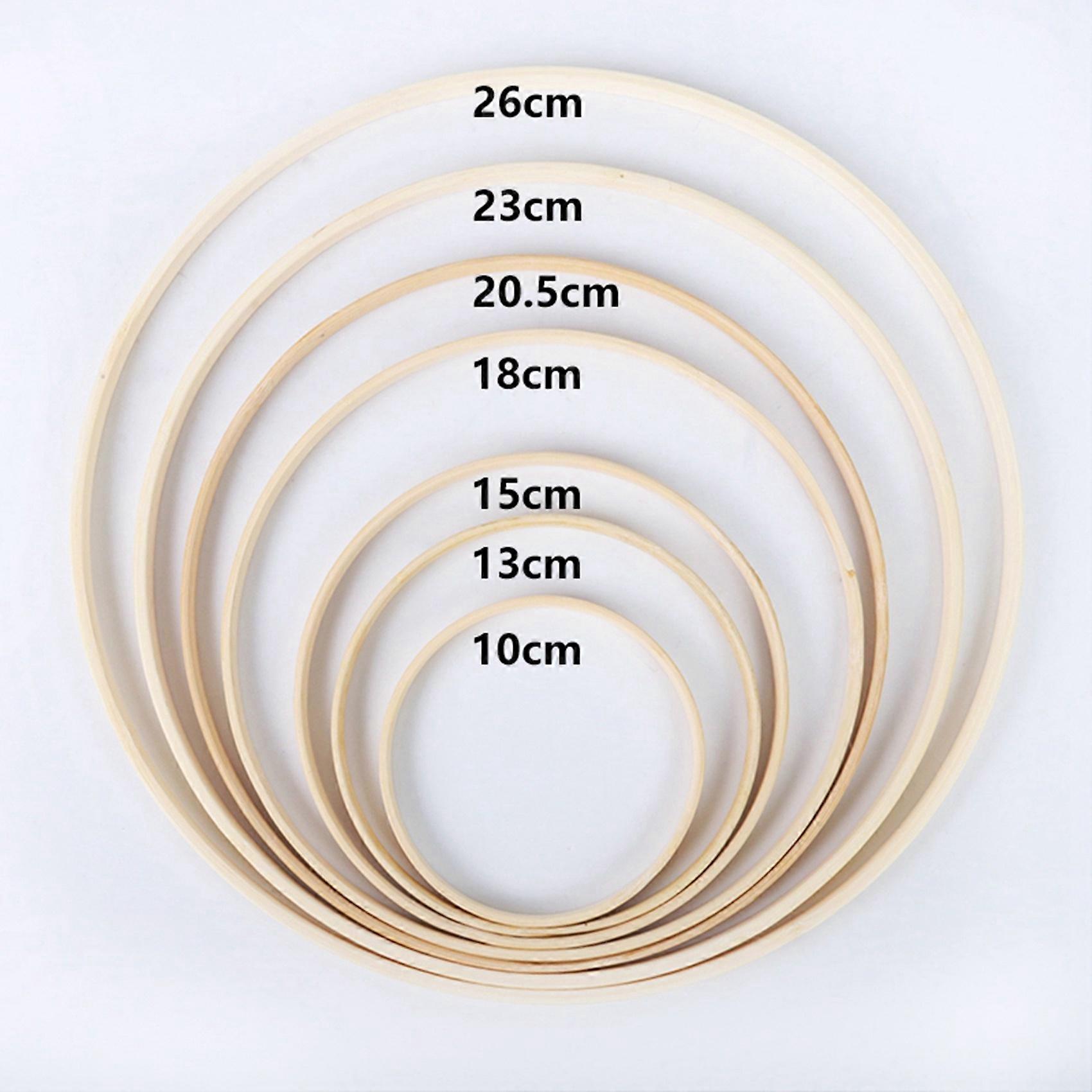 2x Dream Bamboo Rings,Wooden Circle Round Catcher DIY Hoop for Flower ...