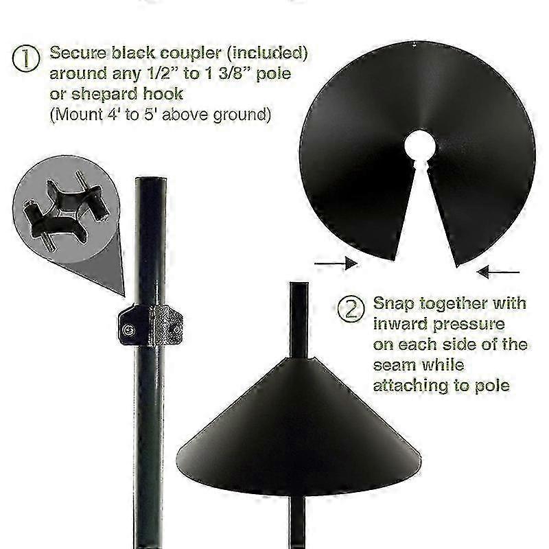 Squirrel Guard-Protect Hanging Bird Feeders and Poles-Raccoons and ...