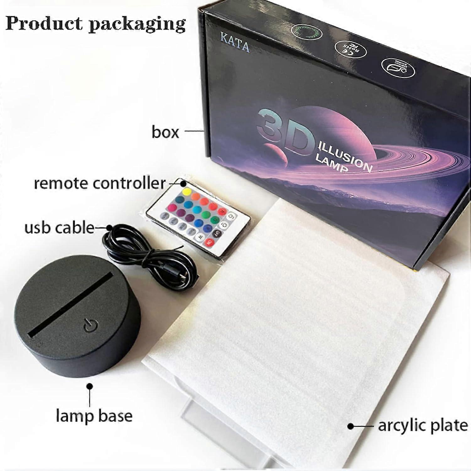 SBSG Demon Slayer Lamp Kyojuro Rengoku Anime 3D Night Light for Bedroom ...