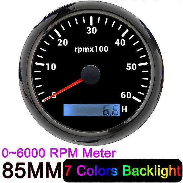 HD 85mm Marine Tachometer Gauge LCD Tacho Digital Hour Meter 0-4000RPM ...
