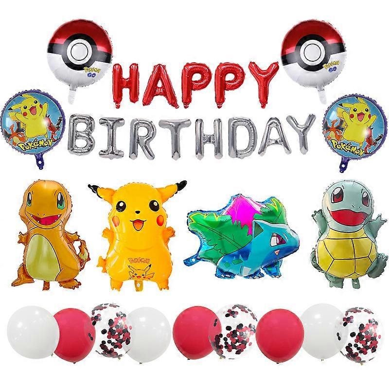 Pikachu Party Decoration Balloons Set Confetti Balloons Decorations Set ...