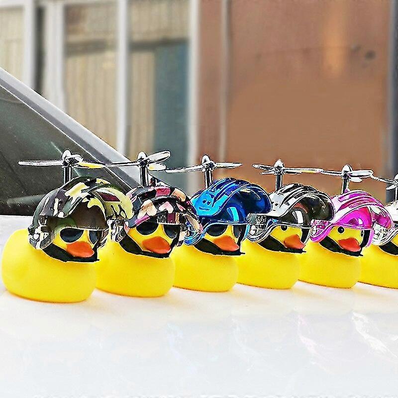 Motortillbehör Gul anka med hjälm för cykel utan ljus Auto Car ...