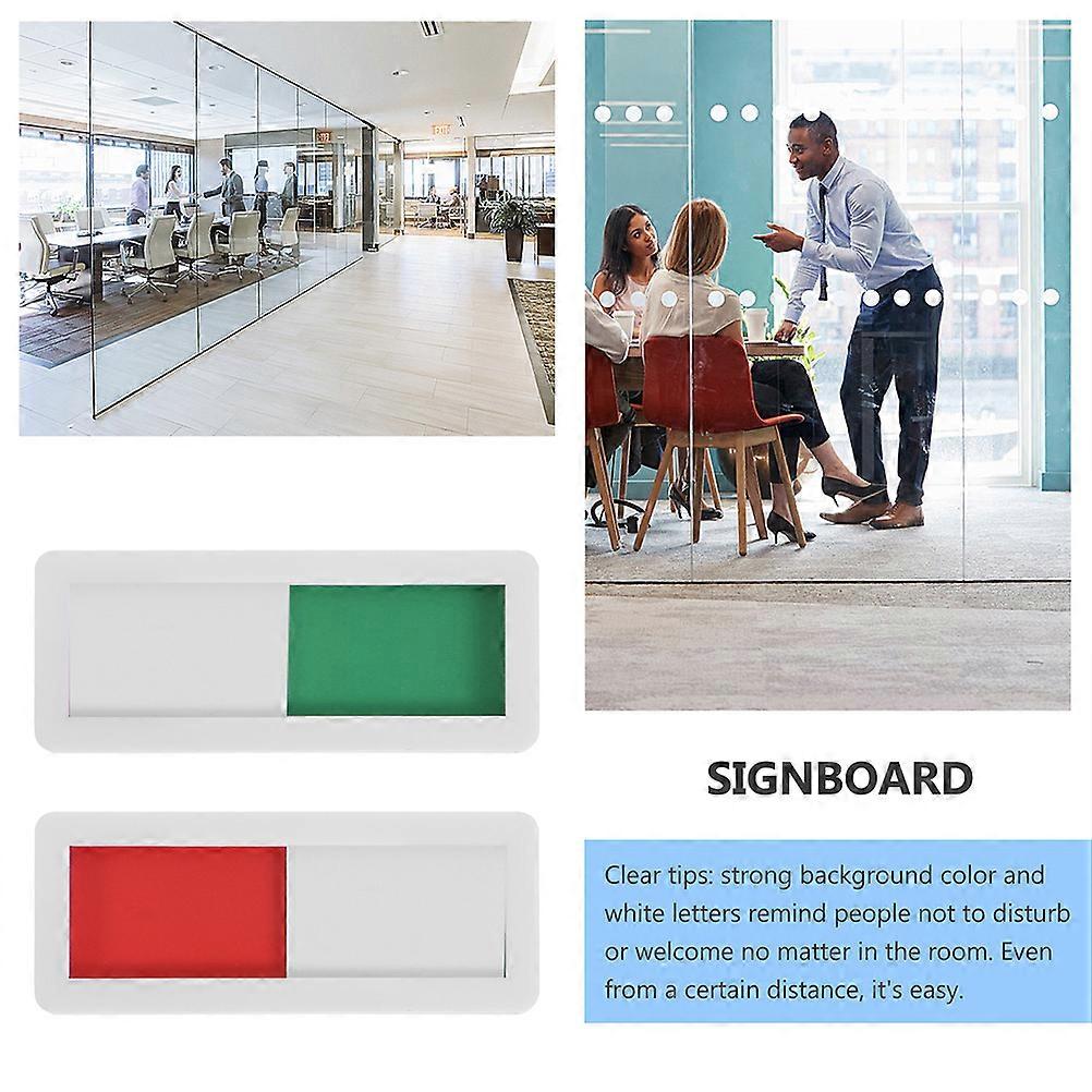 5 Pcs Door Signs Office Red Green Door Slider Sign Business Door ...
