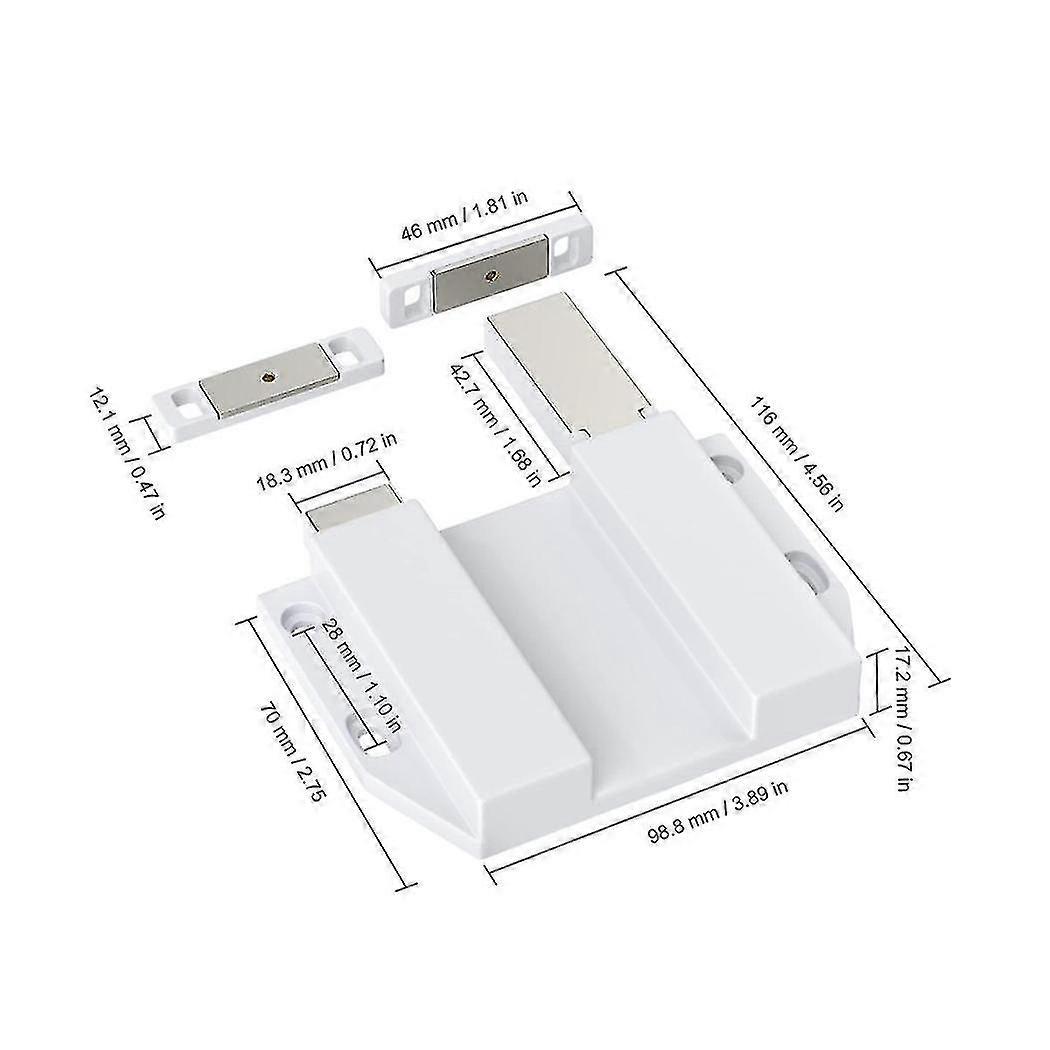 Double Push To Open Cabinet Door Catches Heavy Duty 2 Pack Magnet Push ...