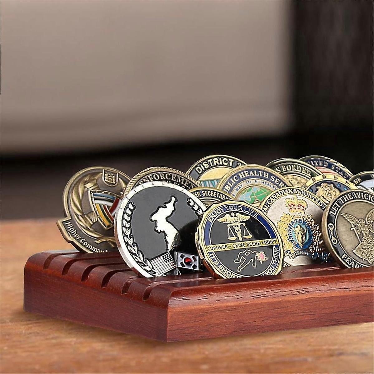 Coin Display Rack Coin Collecting Rack Wooden Coin Collecting Rack for ...
