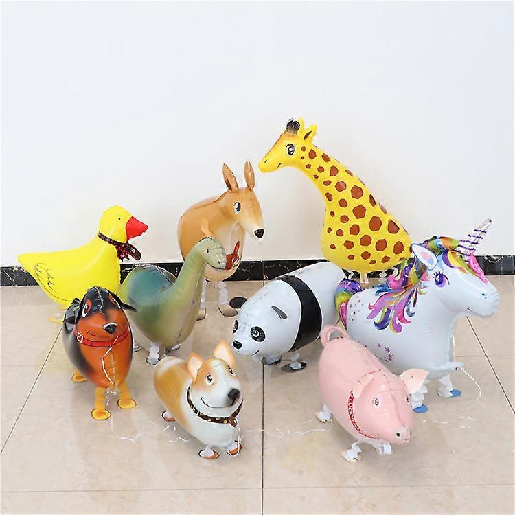 18/9 Pcs Walking Animal Balloons, Pet Balloon, Pet Walking Balloon for ...
