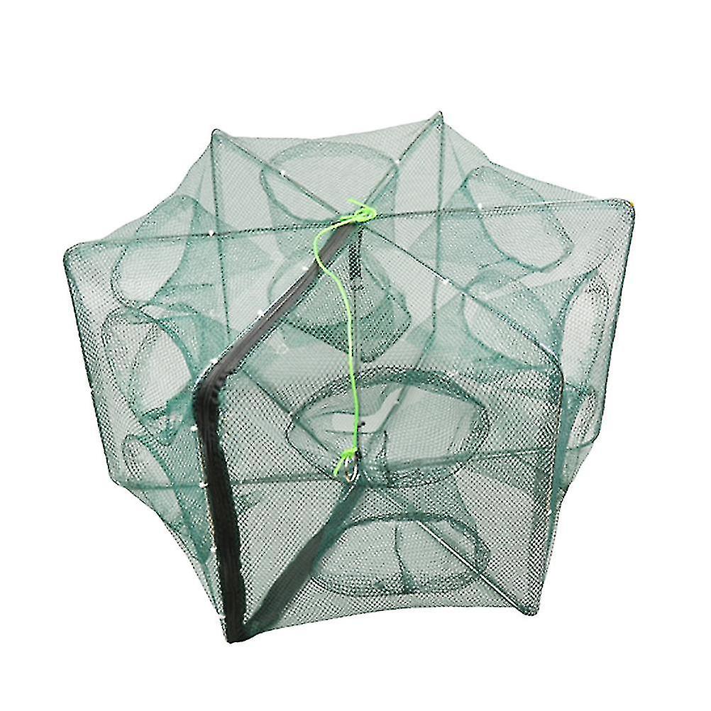 Foldable Bait Cast Mesh Trap Net Portable Fishing Landing Net Shrimp Cage For Fish Lobster Prawn ...