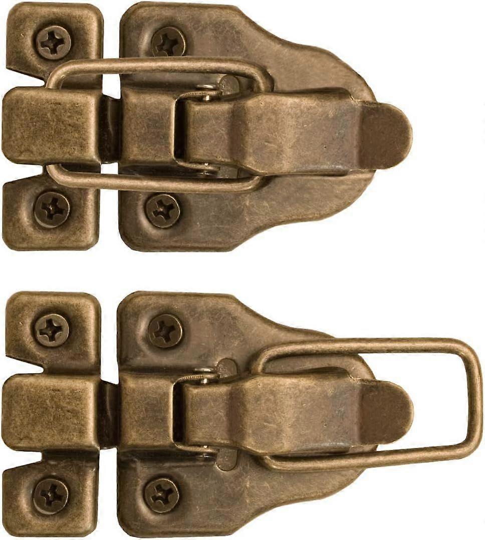 2 x Clasps for Trunks, Boxes, Suitcases, Metal Fittings, Vintage Brass ...