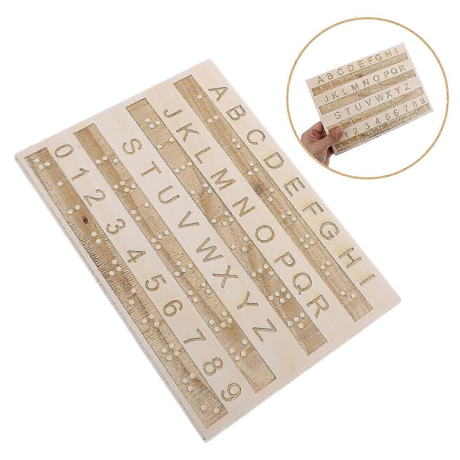 Wooden Braille Alphabet Tracing Board For Beginners Educational Braille ...