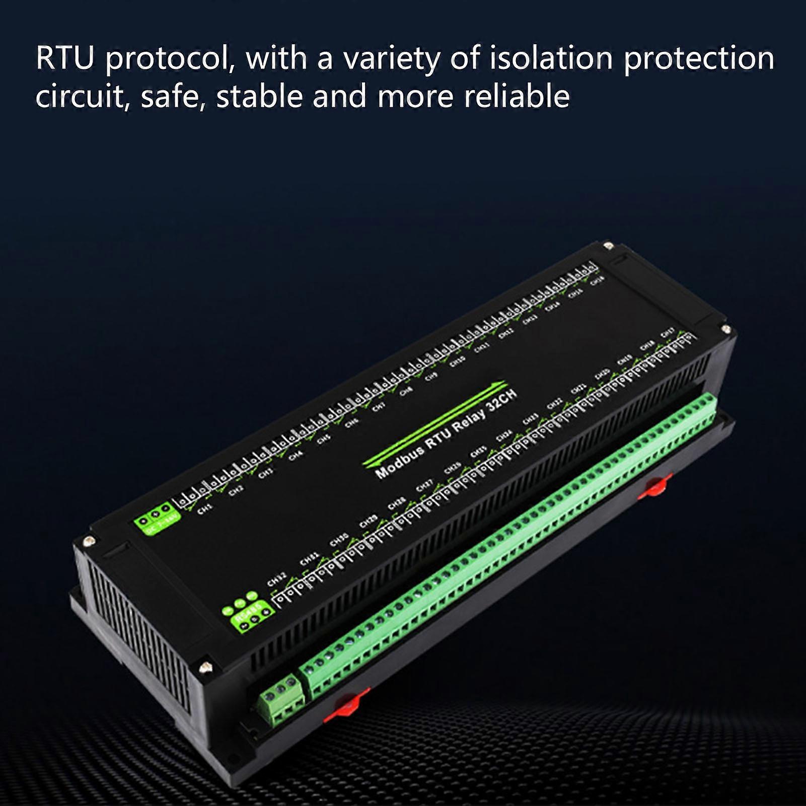 RTU Relay Module 32 Channel Safe Optocoupler Isolation Rail Mount Case ...