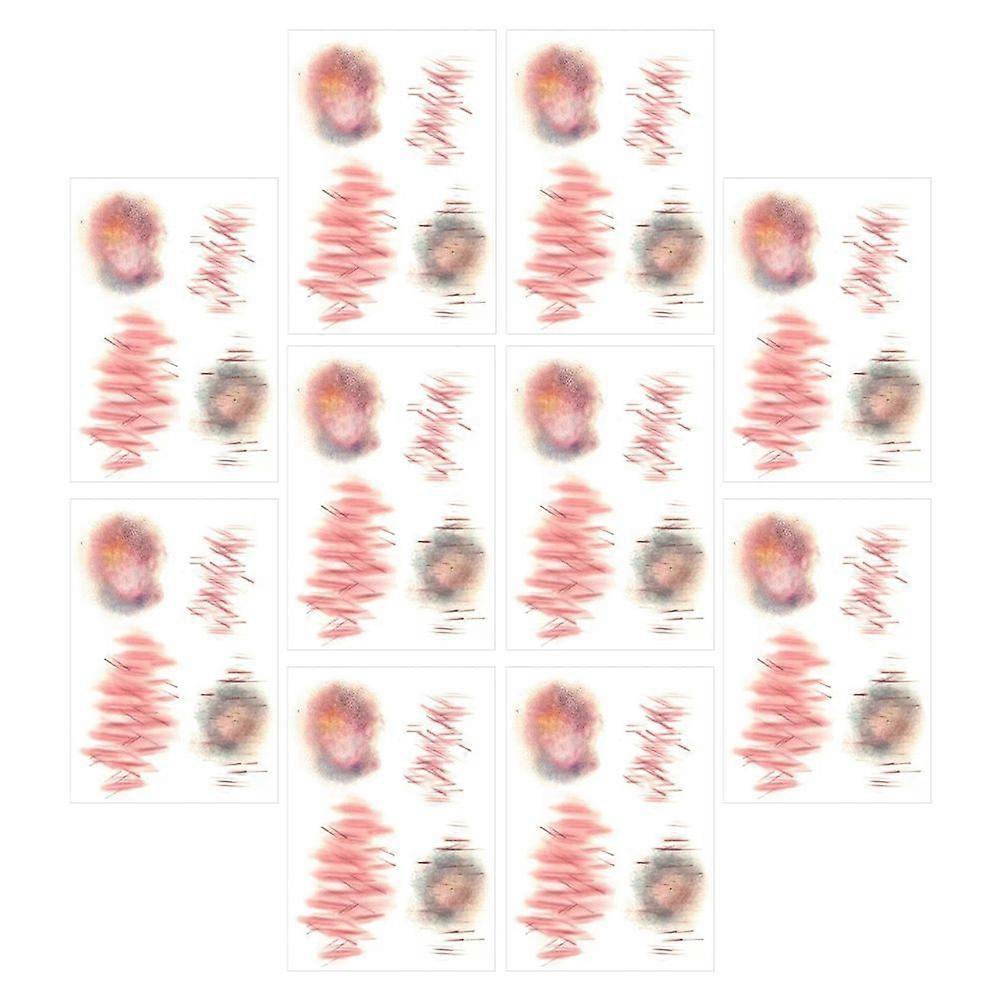 10 Sheets Fake Cuts and Bruises Tattoo Stickers Fool's Day Prank Items ...