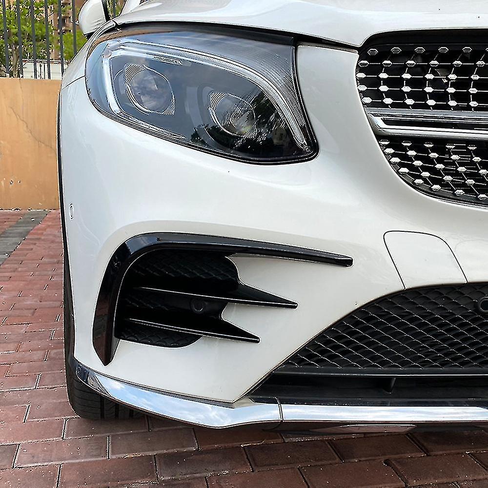 Front Bumper Splitter Spoiler Fog Light Canard For Mercedes- Glc-class ...