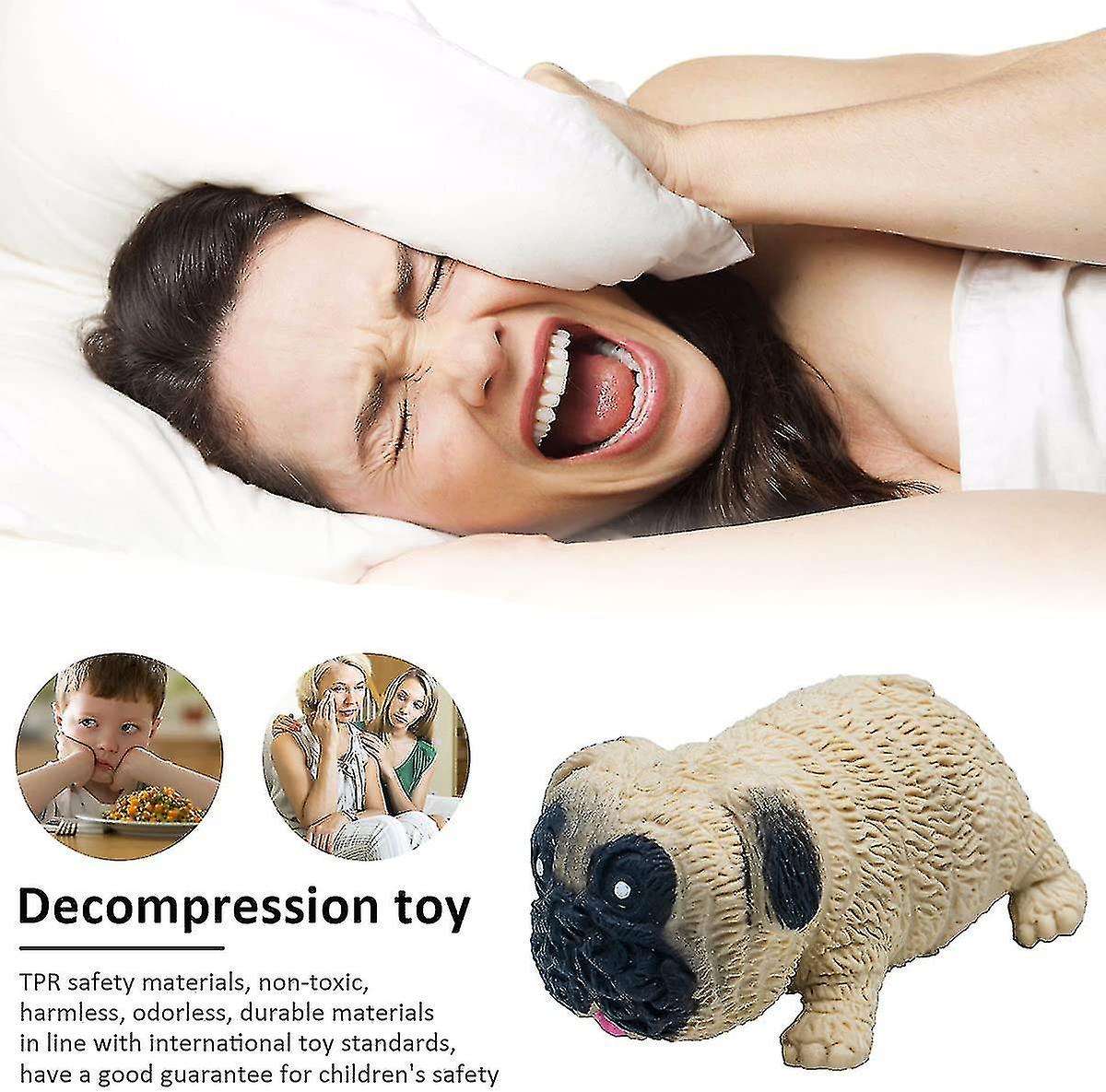 Kreativ Squishy Toy Handhold Squeeze Fidget Set Mops Hund Leksak Pojkar ...