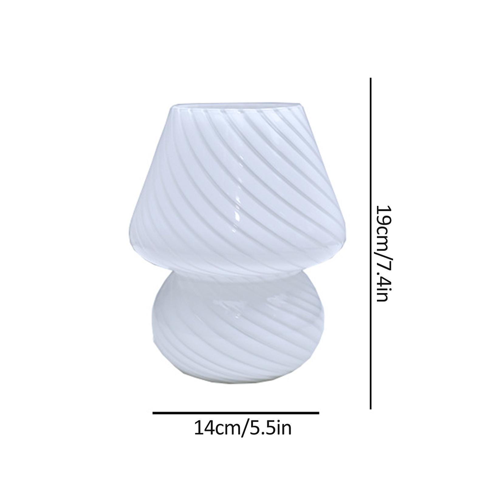 100% New-mushroom Bedside Table Lamp - Translucent Retro Style Striped ...