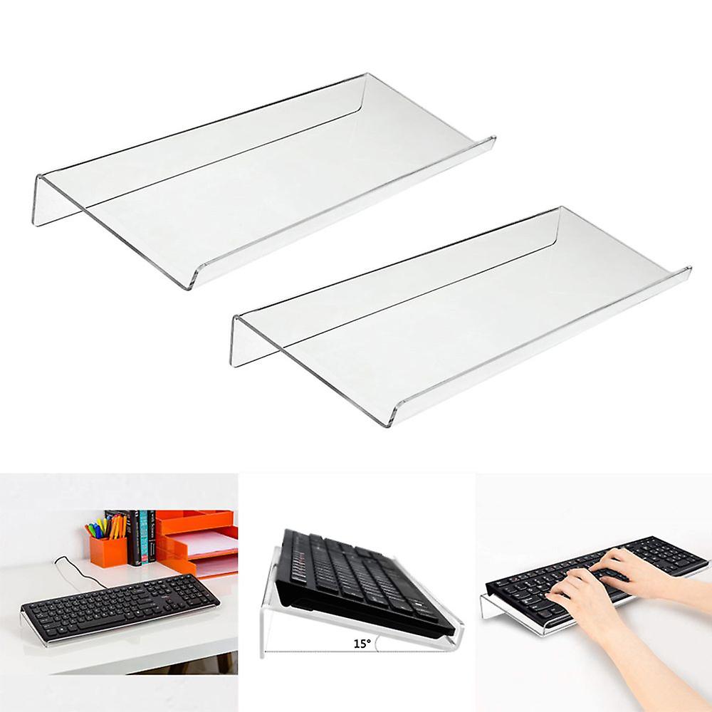 Pieces Clear Acrylic Pc Computer Inclined Keyboard Stand For Typing And ...