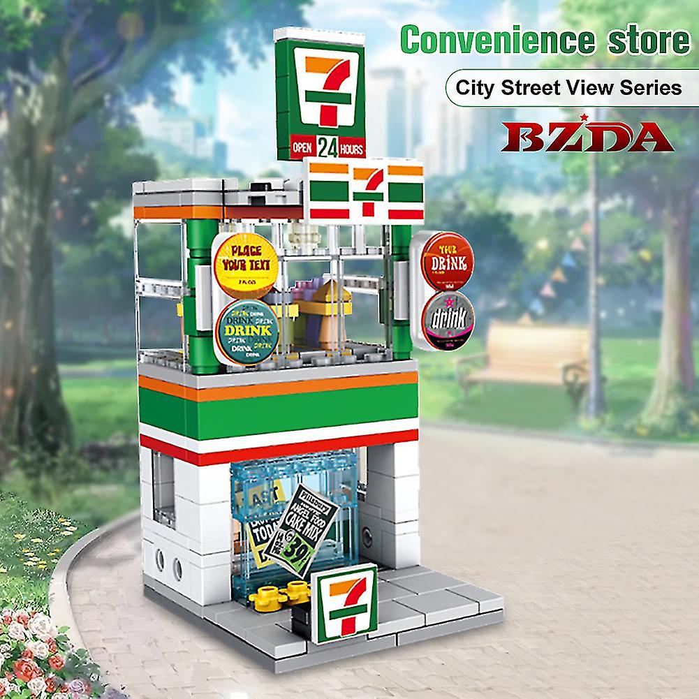 Mini Blocks City Street View Series Coffee Shop Burger Shop Convenience ...