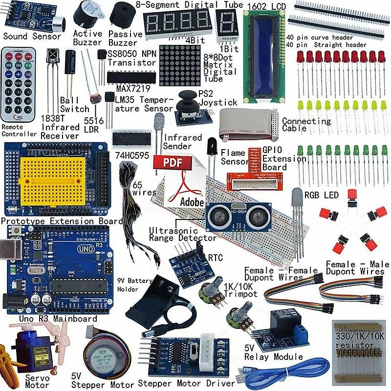 For Arduino UNO R3 Upgraded Project Complete Starter Set RFID Stepper ...