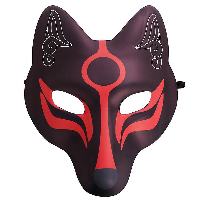 Japanese Kabuki Kitsune Fox Mask Japanese Anime Cosplay Mask Halloween ...