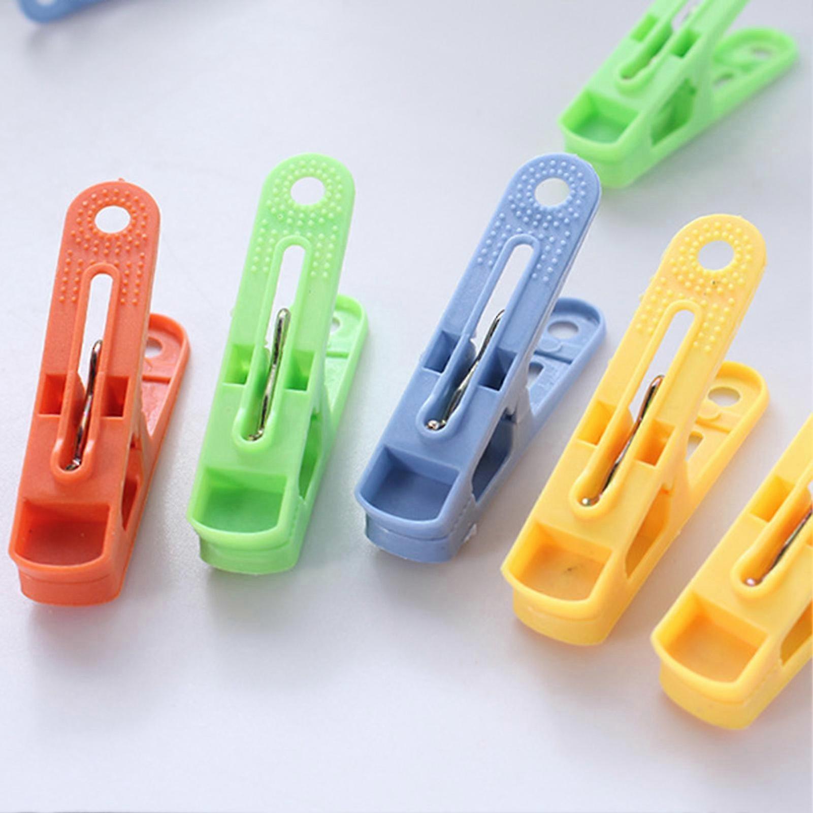 100pcs Clothespins Plastic Clips Laundry Clips With Springs For Outdoor ...