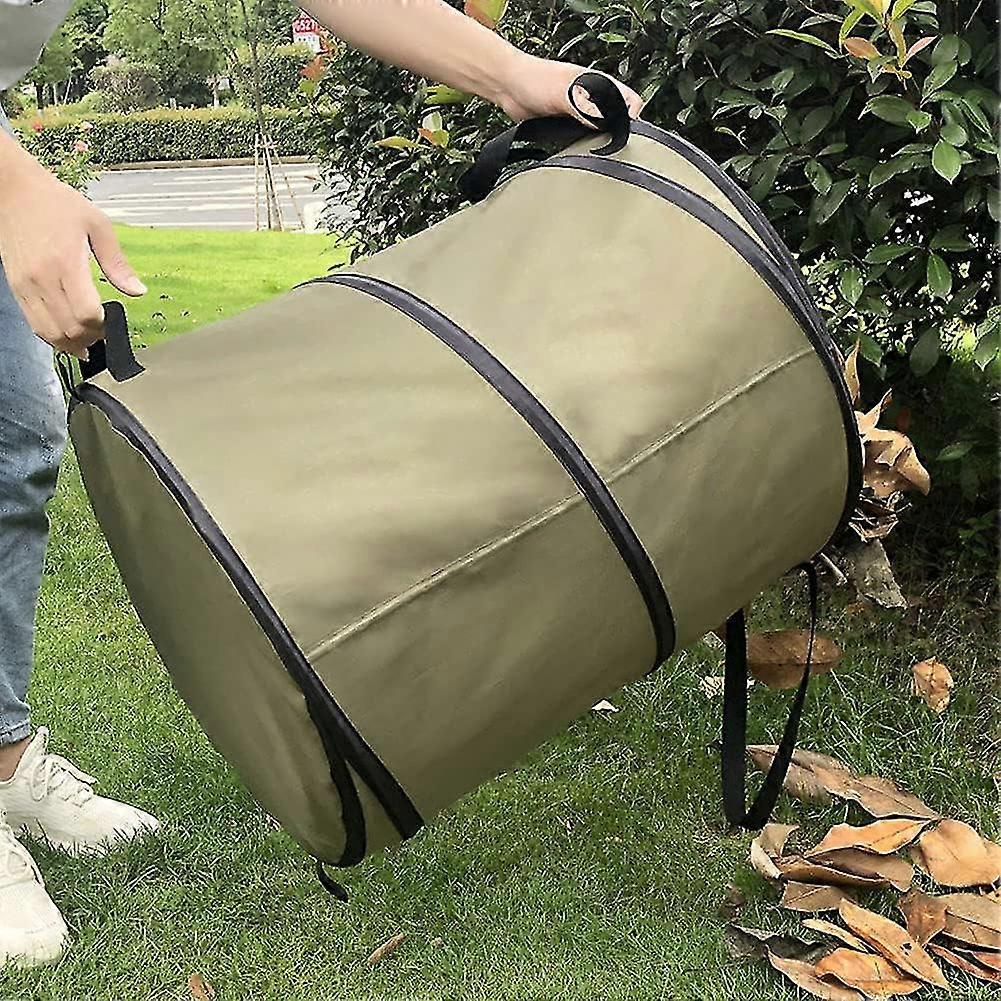 Heavy Duty Garden Waste Bags, Collapsible Trash Can Garbage Bin, Steel ...
