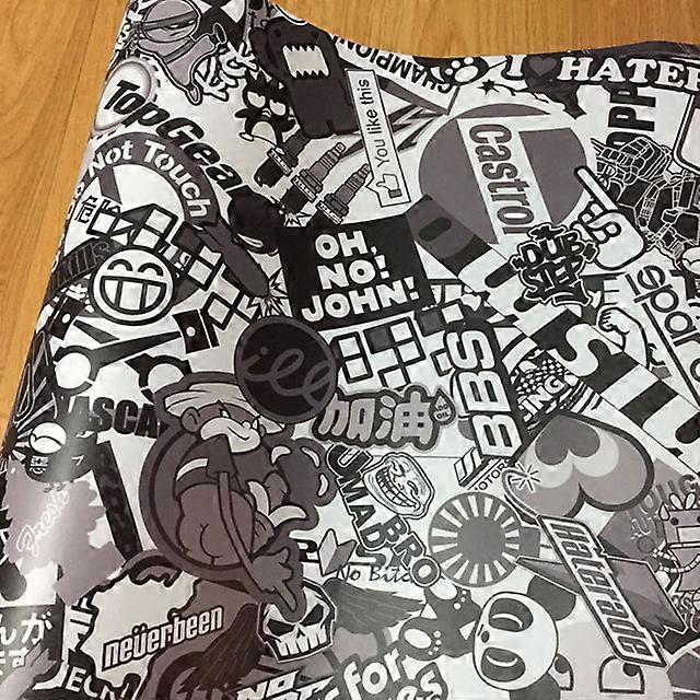 Graffiti Cartoon JDM Sticker Bomb Vinyl Film Car Wrap Sticker Laptop ...