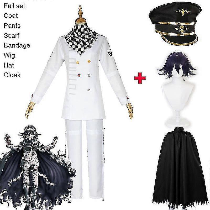 Anime Danganronpa V3 Kokichi Oma Cosplay President Uniforms Scarf Wig ...
