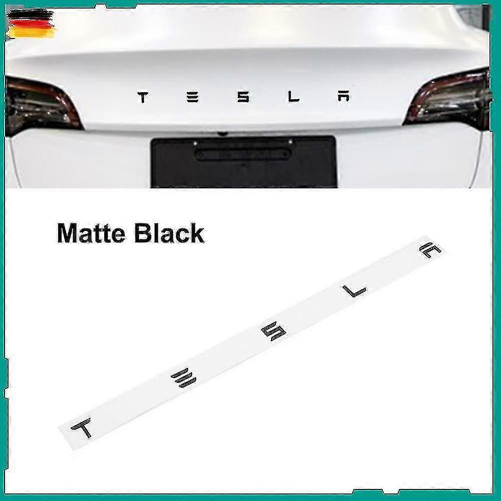 2024 3d Matt Black Tesla Lettering Trunk Panel Badge For Tesla Model X ...