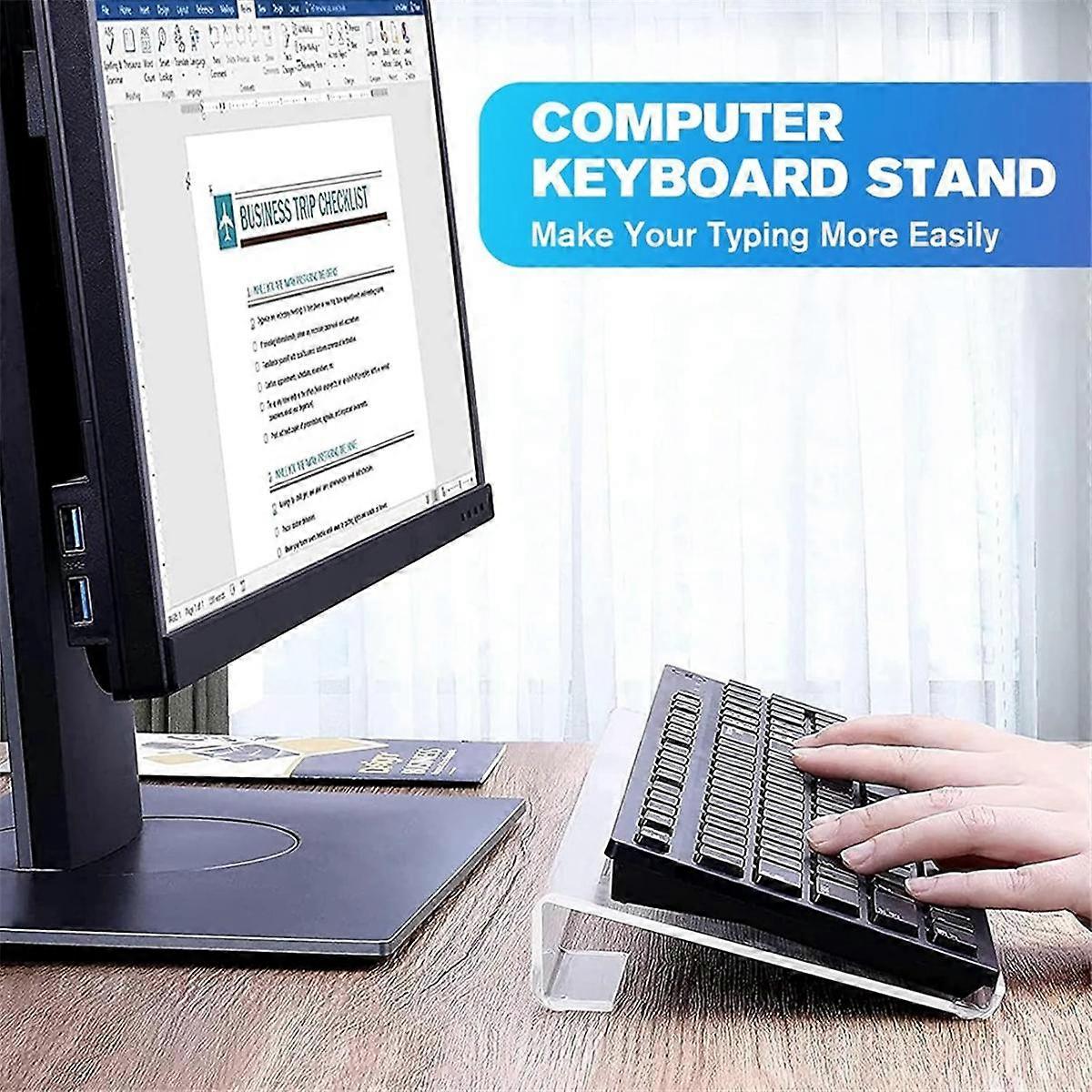 Computer Keyboard Stand Keyboard Riser Acrylic Keyboard Stand for Desk ...