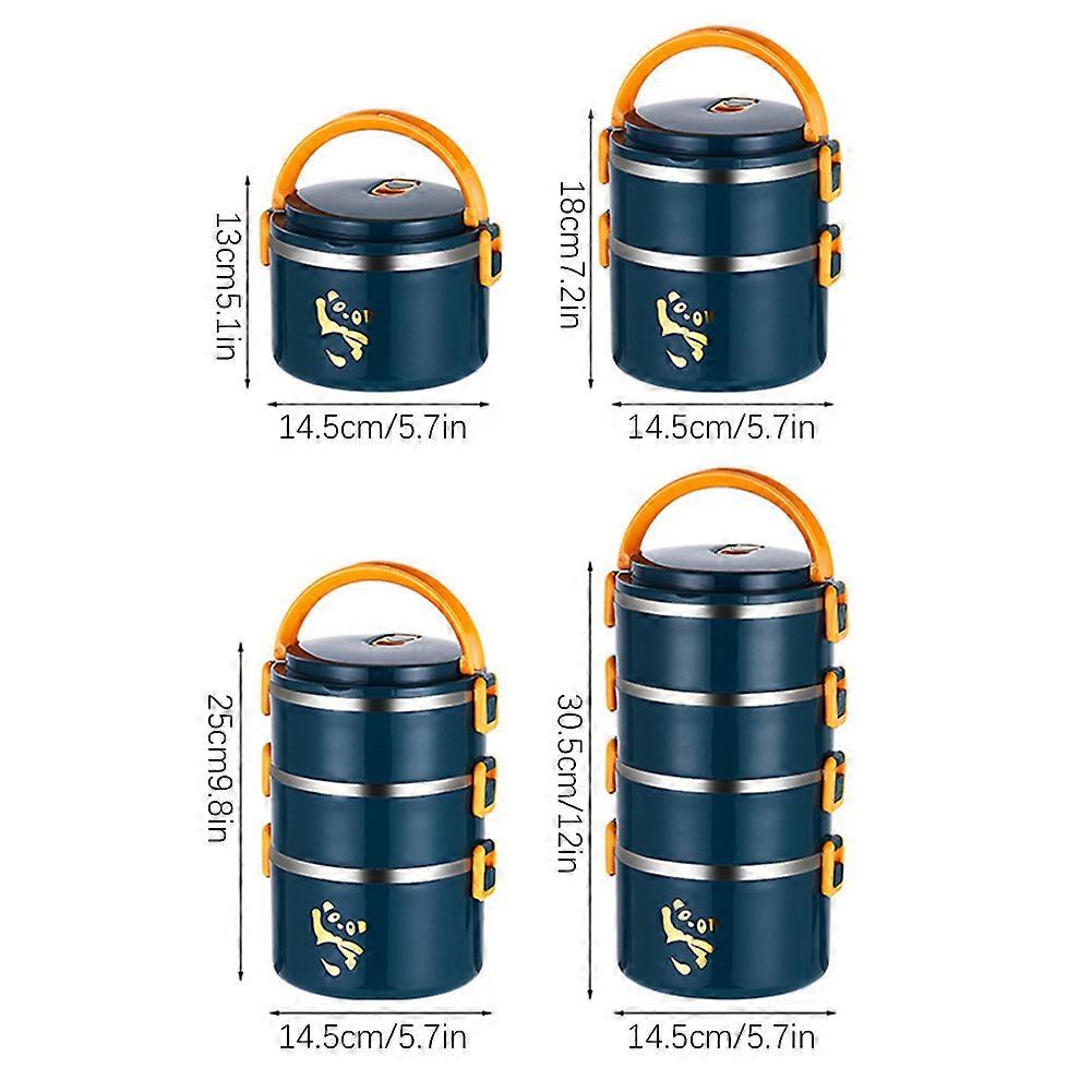 Stackable Lunch Box Leak-Proof Stainless Steel Thermal Lunch Boxes with ...