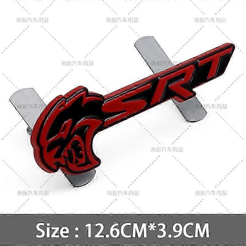 3D Metal Srt Hellcat Stickers Car Front Grill Emblem Demon Badge For ...