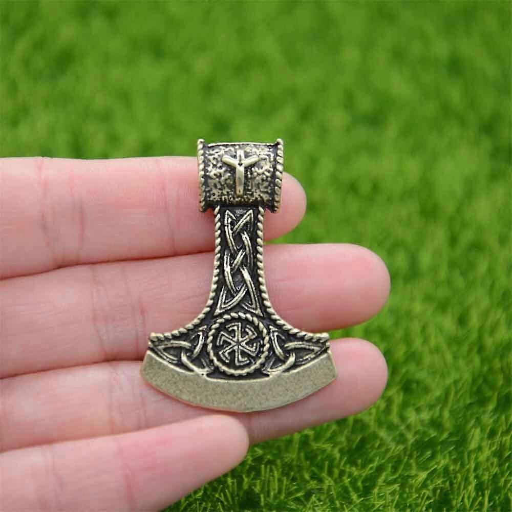 Slavic Perun Axe Kolovrat Pendant Runic Rune ALGIZ Talisman Pagan ...