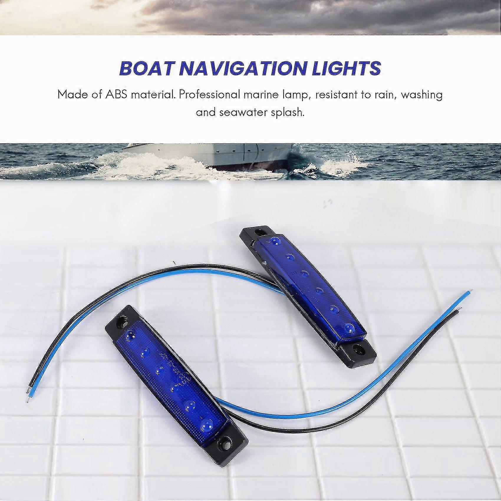 10pcs Marine Boat Lights 12v Waterproof Boat 6 Led Lights Kayak Lights ...