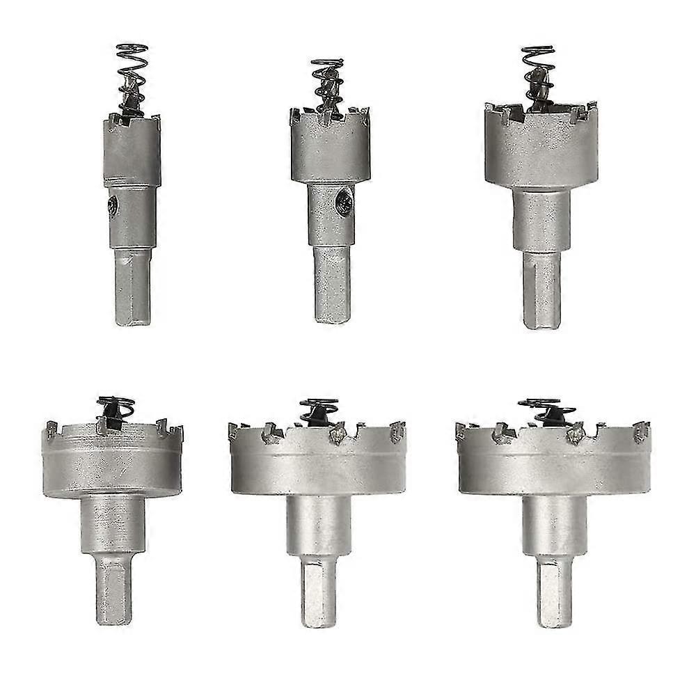 Hole Saw For Metal, Set Of 6 Carbide Hole Saw Drill Bits, Stainless Steel Hole Saws, For ...