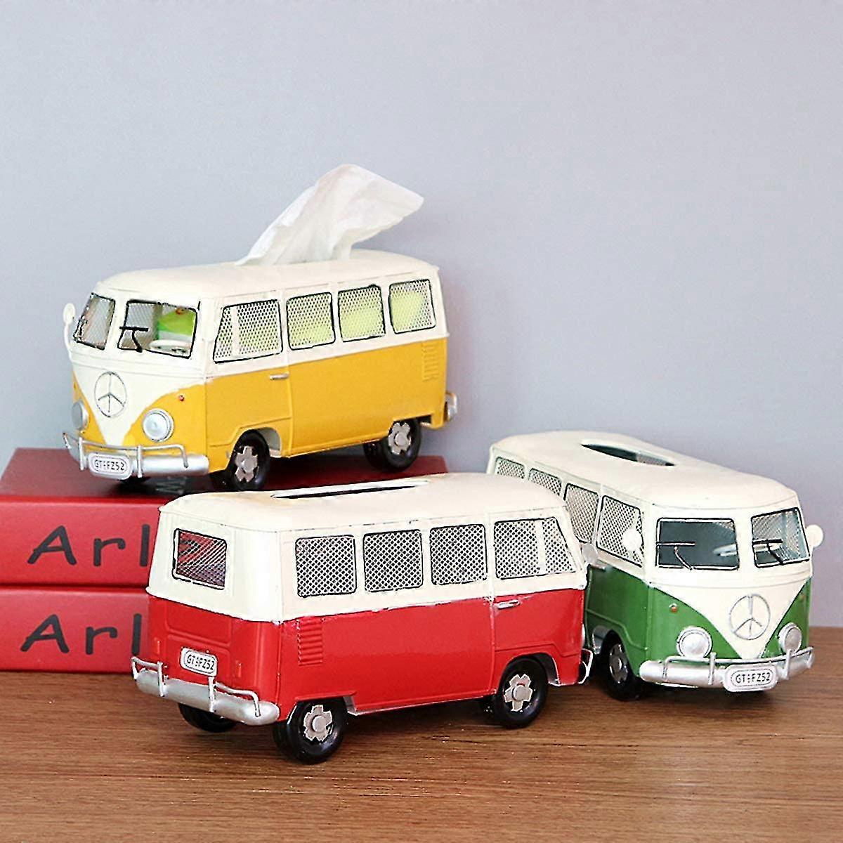 Retro Bus Wrought Iron Tissue Box Creative Industrial Style Home Living ...