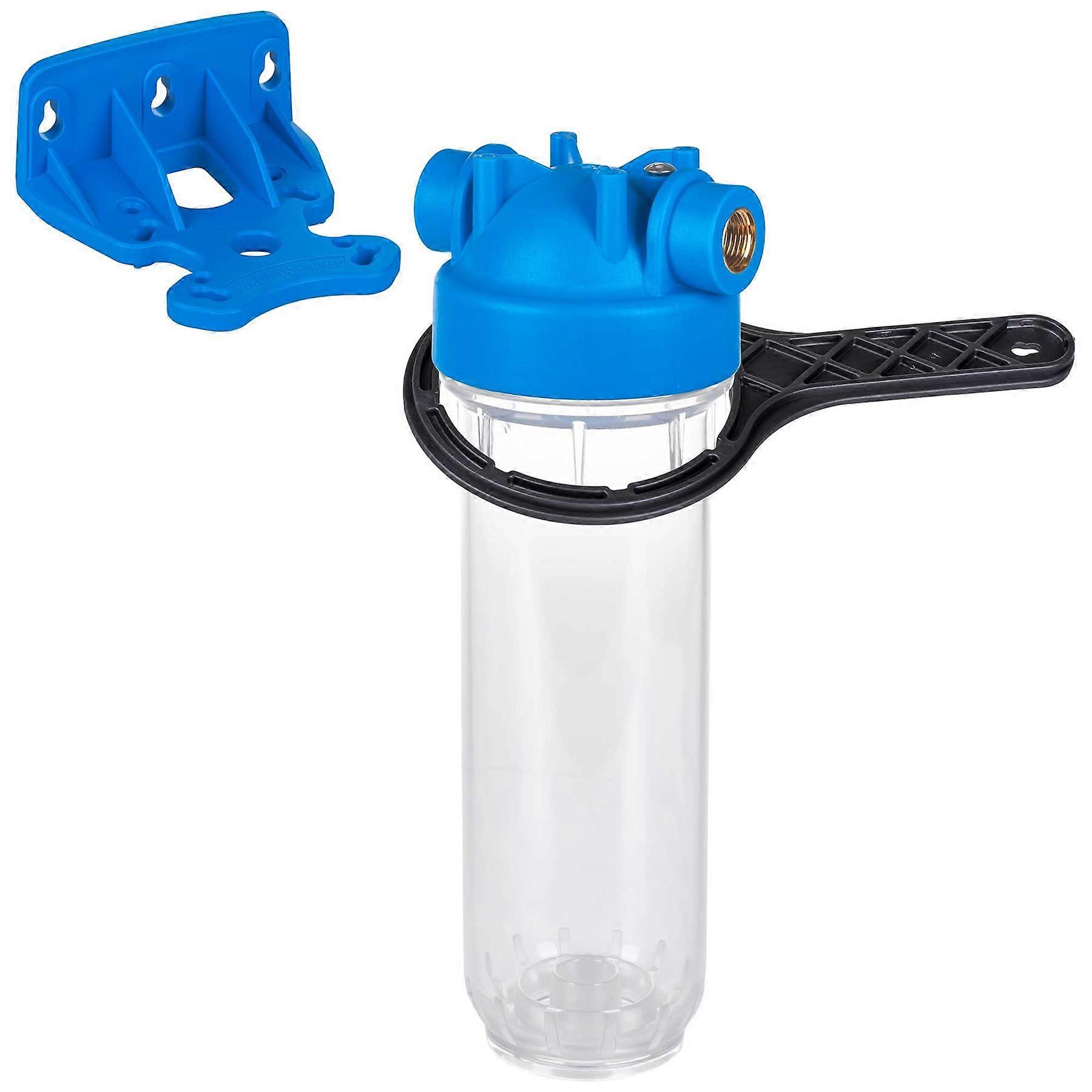 1 Stage 10" Inline Water Filter System Housing 1" Ports With Wall ...