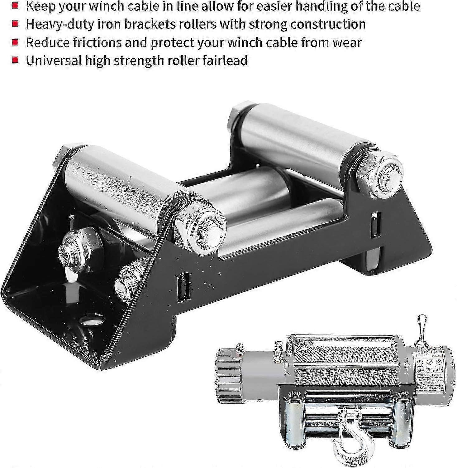 Winch Roller Guide Fairlead Roller Cable Guide Side By Side Winch Cable Roller Fairlead Mount ...
