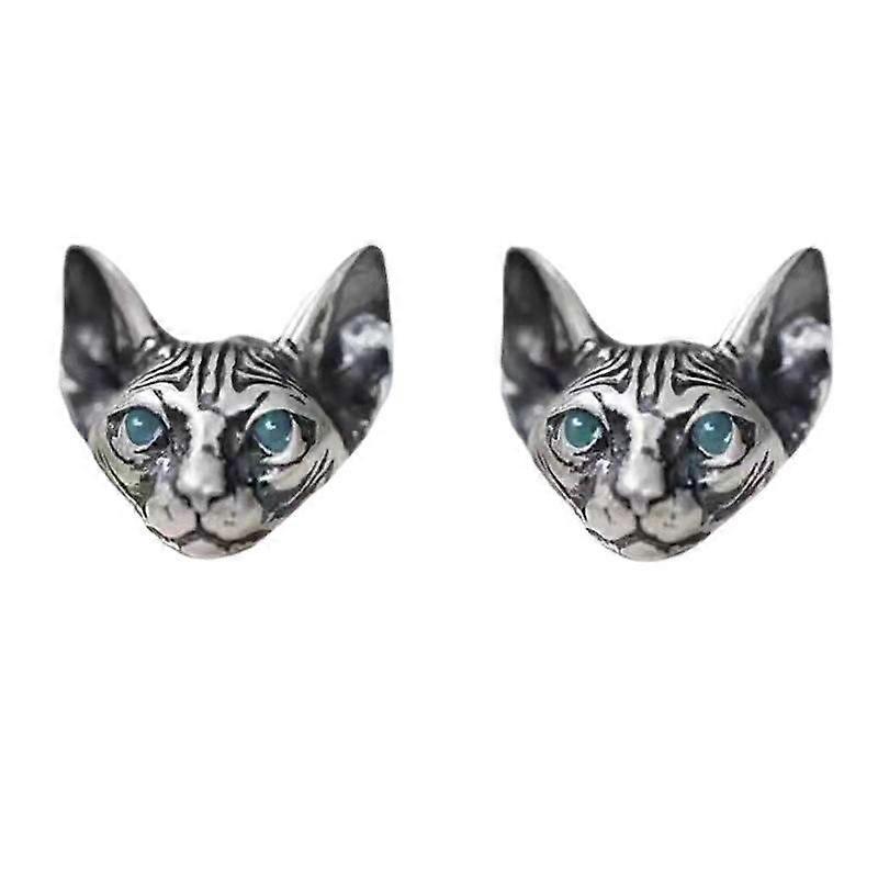 Cute Sphinx Cats Earrings Vintage Stud Earrings | Fruugo UK