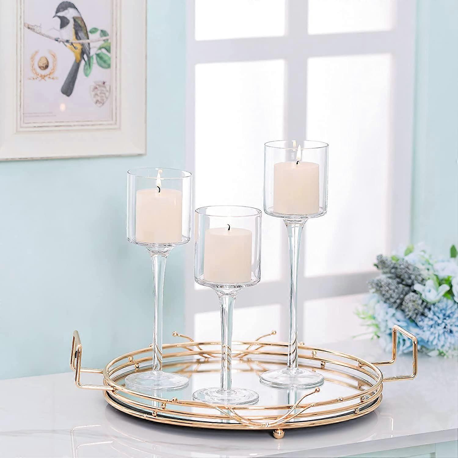 Glass Candle Holder Tea Light Holder Wedding Centerpiece Floating ...