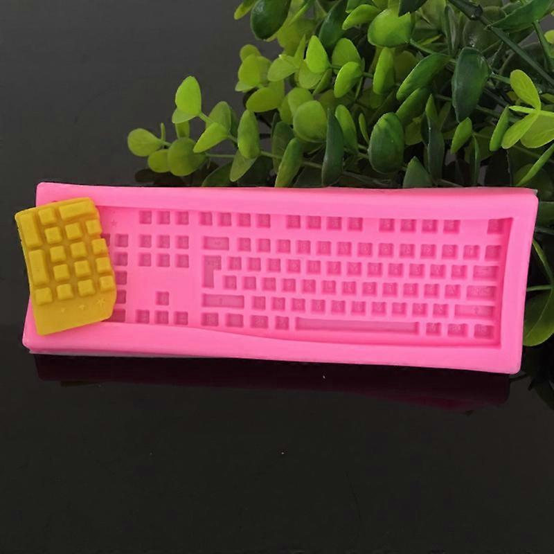 Pink Silicone Mold: Keyboard Shape for Cake Decoration & Chocolates ...